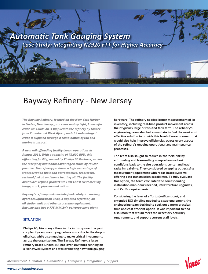 Varec | Complete Solutions to Automate Bulk Liquid Management