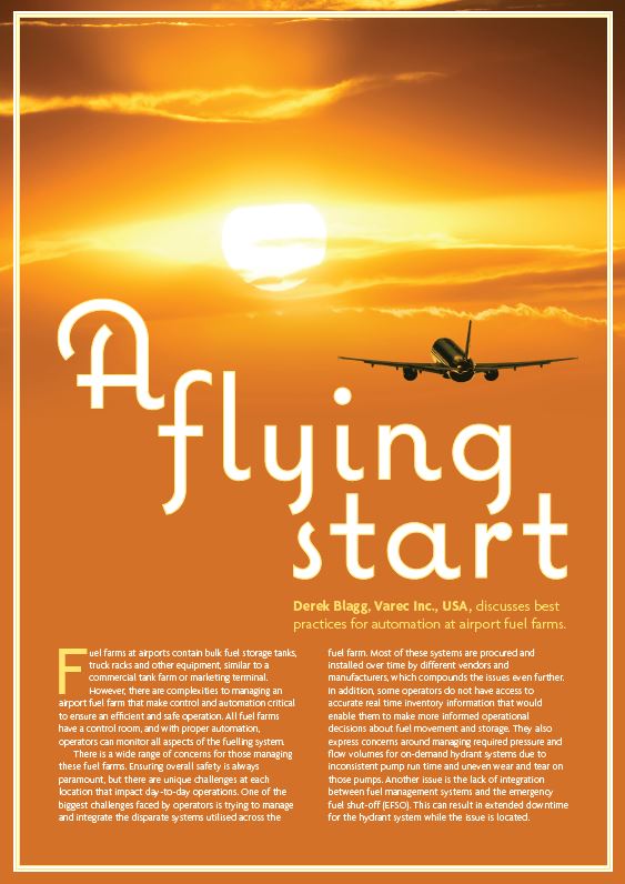 Tanks and Terminals: Summer Issue - A Flying Start | Varec