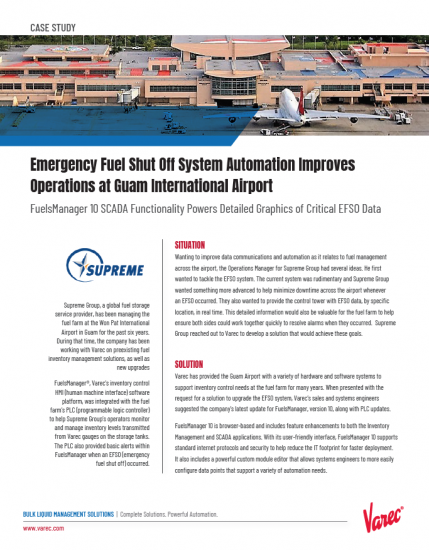 Emergency Fuel Shut Off System Automation Improves Operations at Guam ...