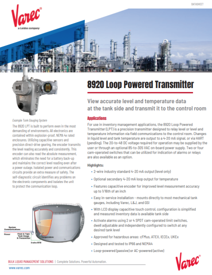 Varec | Complete Solutions to Automate Bulk Liquid Management